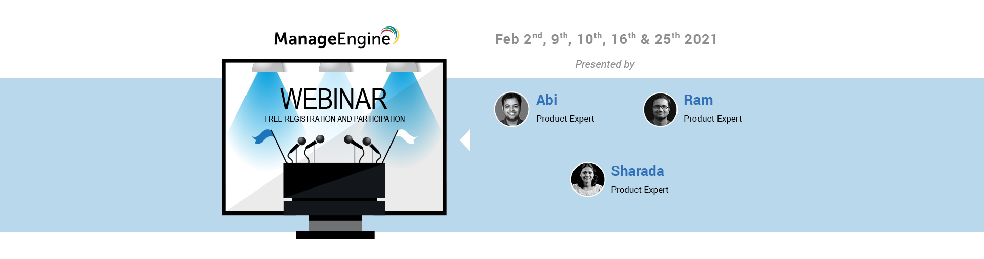 FREE WEBINARS | ManageEngine February 2021 - Channel IT