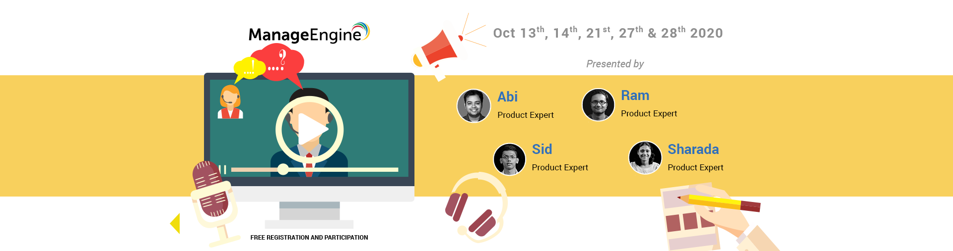 FREE WEBINARS | ManageEngine October 2020 - Channel IT